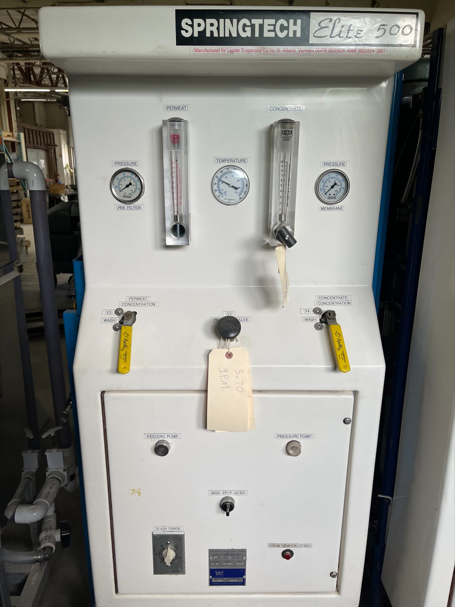 U2021022 used springtech 500 GPH RO : Les équipements d'érablière CDL